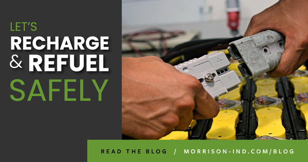 How to safely recharge or refuel a forklift